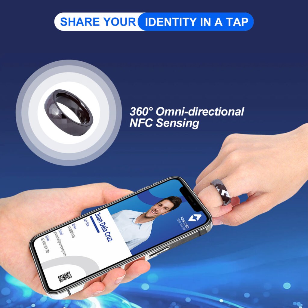 NFC Payment Ring Contactless Smart Ring - WaveTap Cermic Ring Series ...